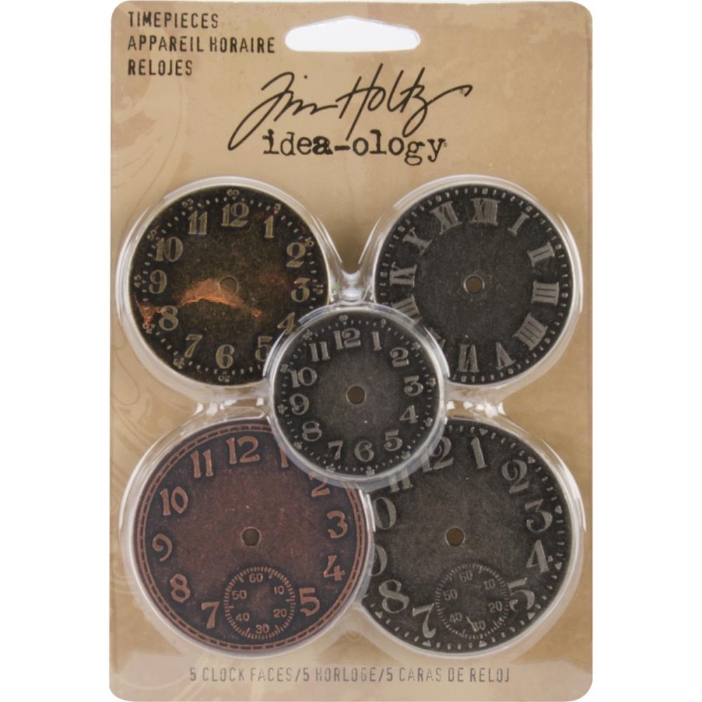 Tim Holtz Ideaology Metal Clock Faces - Μεταλλικά Διακοσμητικά, Ρολόγια