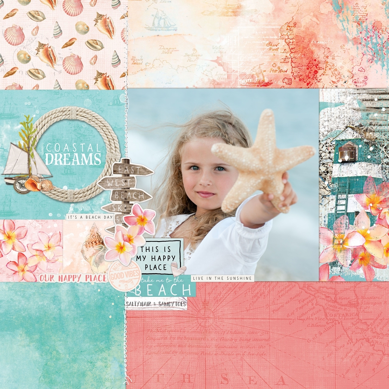 Simple Stories Collection Kit 12"X12" - Simple Vintage Coastal
