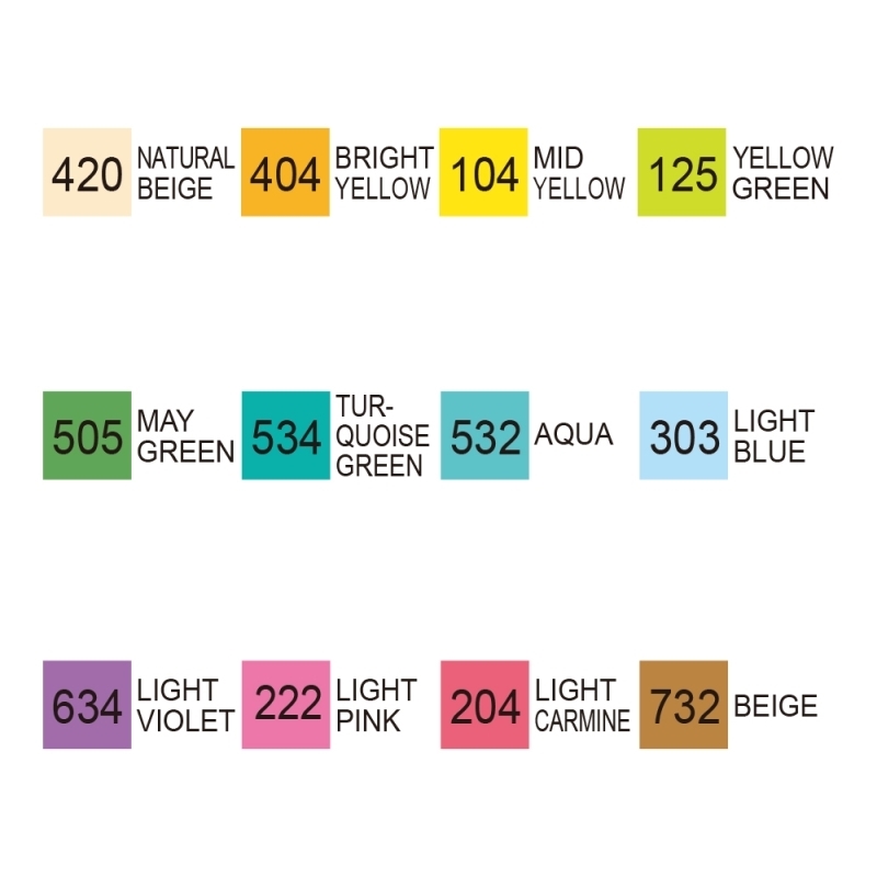 Kuretake Zig Μαρκαδόροι Kurecolor Twin Ws Set of 12 - Natural Colors