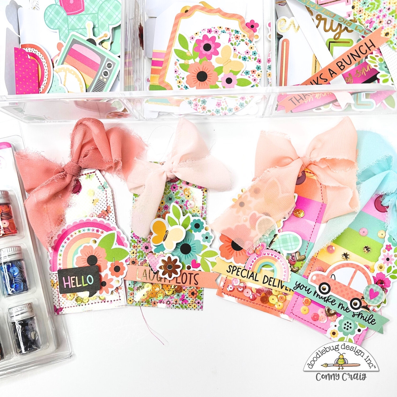 Doodlebug Design Shadow Box Insert Kit για 3D Διακοσμητικό - Hello Again