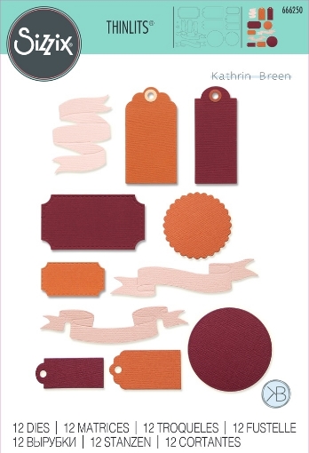 Sizzix Thinlits Μήτρες Κοπής - Vintage Tags & Banners, 12τεμ.